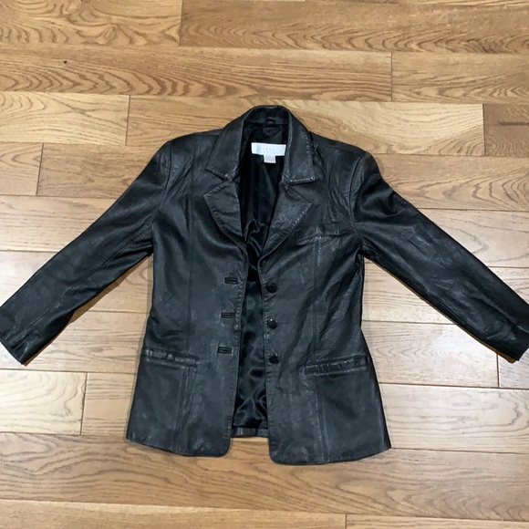 Separate Elements | Jackets & Coats | Vintage Elements Black Leather ...